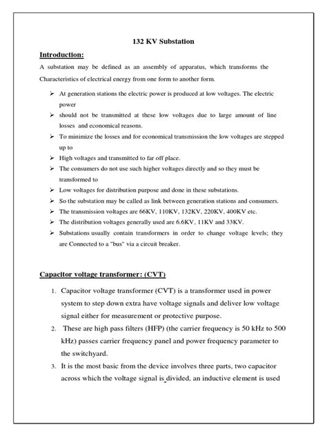 132 Kv Substation Pdf Electrical Substation Capacitor