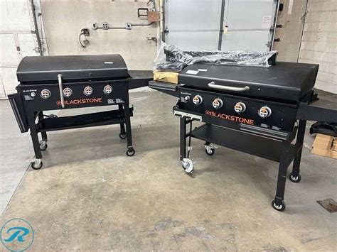 2 Blackstone 36 In Griddle With Hinged Hood Front Shelf And Soft