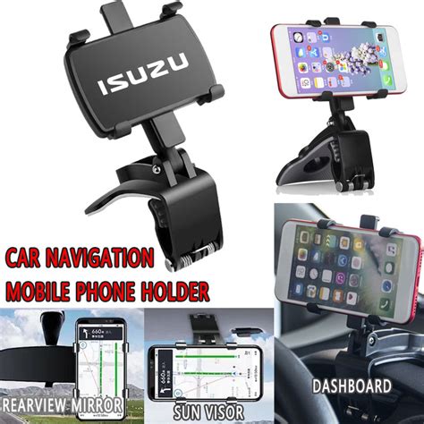 Isuzu Car Phone Holder Rearview Mirrorsun Visordashboard Navigation Phone Holder For Isuzu