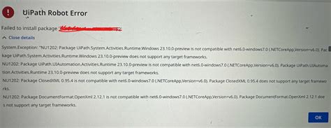 Failed To Install Package Preview Is Not Compatible With Net Windows Assistant