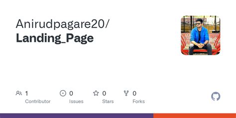 GitHub Anirudpagare Landing Page
