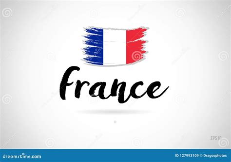 France Country Flag Concept With Grunge Design Icon Logo Stock Vector Illustration Of