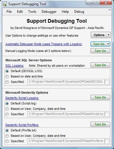 Microsoft Releases Support Debugging Tool For Microsoft Dynamics Gp