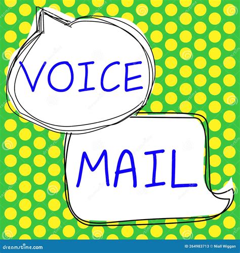 writing displaying text voice mail word written on electronic system