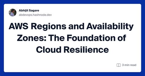 Abhijit Sagare On Linkedin 🌎 Aws Regions And Availability Zones The Foundation Of Cloud Resilience