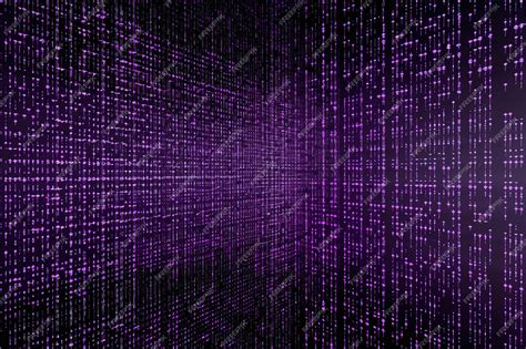 Premium Ai Image Purple Gray Raining Hackers Screen Dark Coding Line