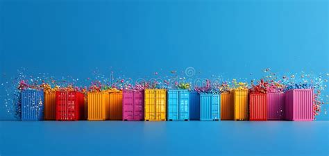 Vibrant Explosion Of Color From Shipping Containers A Celebration Of Creative Economic Policies