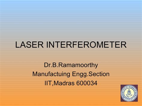 Laser Interferometer Pdf Interferometry Optics