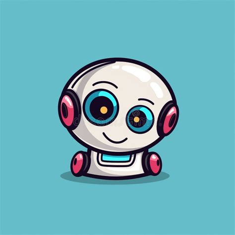 Cute Smiling Robot Stock Illustration Illustration Of Poster 286666175