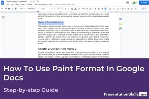 How To Use Paint Format In Google Docs PresentationSkills Me
