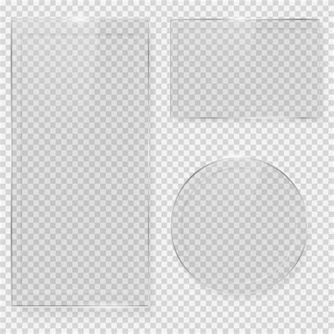 투명한 유리 거울 일러스트레이션 터 프리미엄 벡터