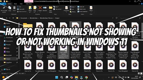 How to Fix Thumbnails Not Showing or Not Working in Windows 11 - YouTube