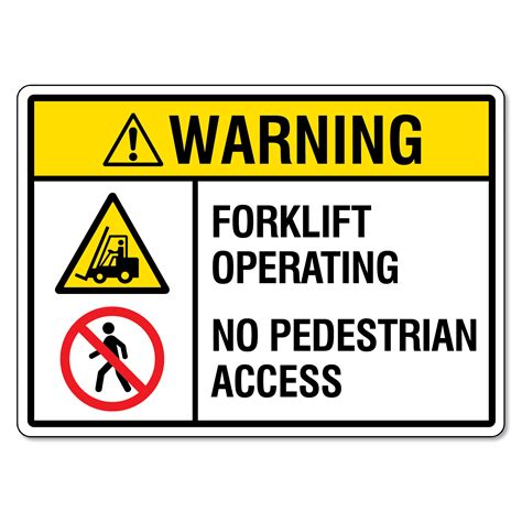 Warning Forklift Operating Sign The Signmaker