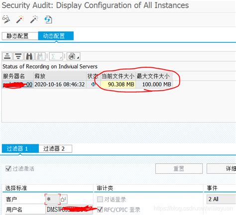 sap basis异常之 warning fill level of the security audit log file