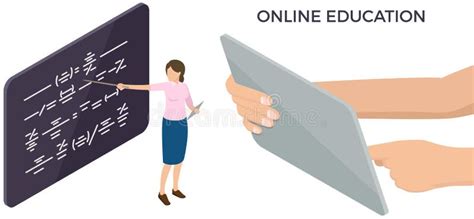 Distance Education Online Learning Via Internet Concept Website With Online Courses For E