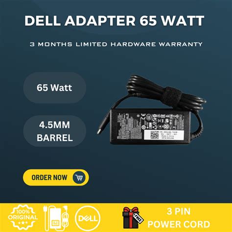 Dell Mm Barrel Watt Ac Adapter Shopee Malaysia