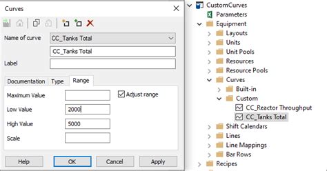 Custom Curves And Properties Of Curves In Inosim Gantt Inosim