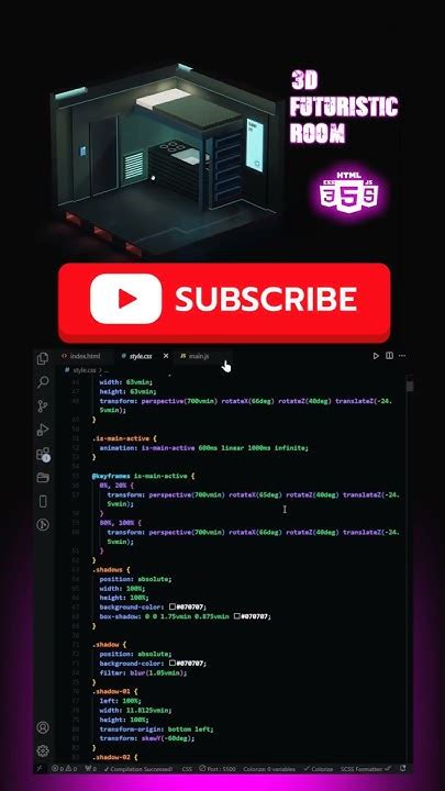 3d Futuristic Room Html Css Web Ui App Dev Js Code Viralvideo