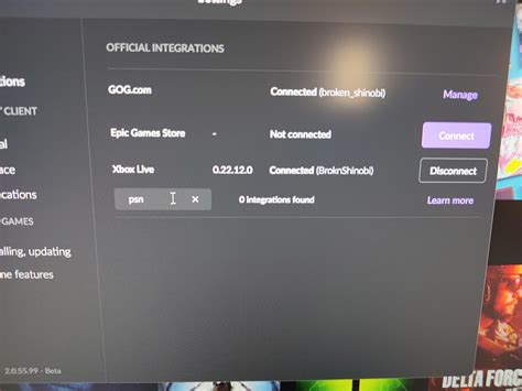 GOG Galaxy Integration ERROR I Want To Connect My Psn Account With Gog And The Only Way To Do