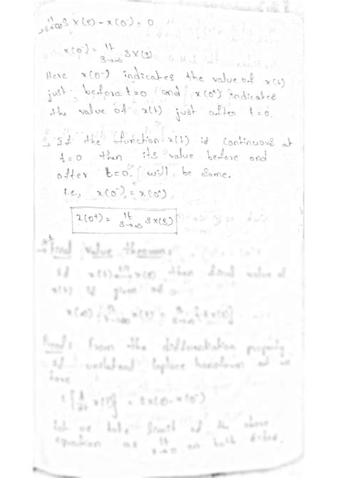 SOLUTION Intial And Final Value Theorems Studypool