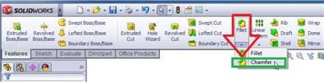 How To Use Solidworks Chamfer Tool Features In Solidworks Cad