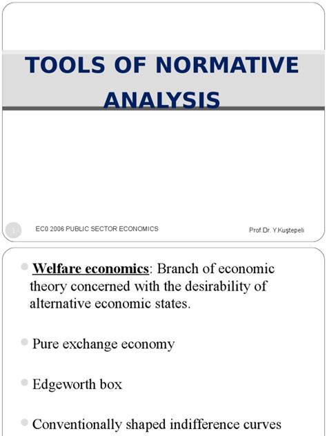 3 tools of normative analysis pdf welfare economics pareto efficiency
