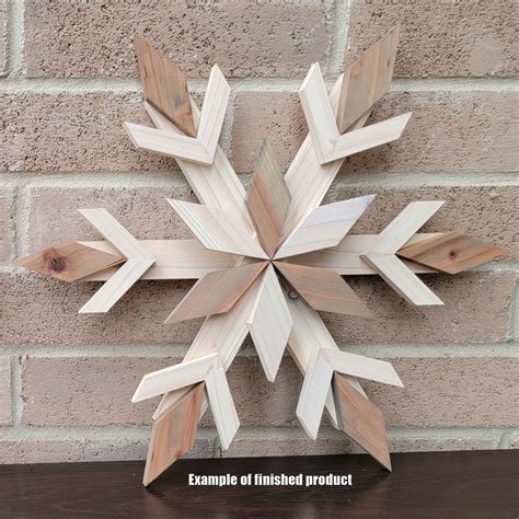 Cedar Snowflake Diy Kit 14 Inch Millionayres Handmade