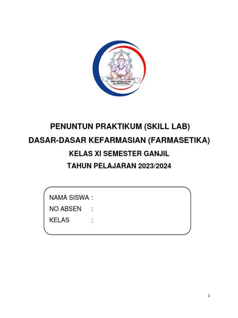 Modul Skill Lab Pelayanan Farmasi Xi Ganjil Pdf