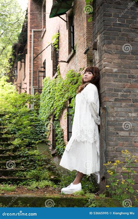 An Elegant Chinese Woman Stock Image Image Of Blue Female 53665995