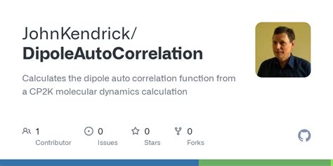 github johnkendrick dipoleautocorrelation calculates the dipole auto
