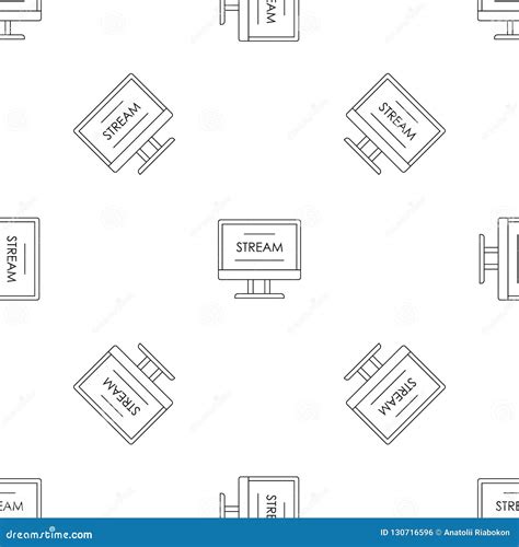 Live Video Stream Pattern Seamless Vector Stock Vector Illustration Live Video Stream Pattern Seamless Vector Stock Vector Illustration