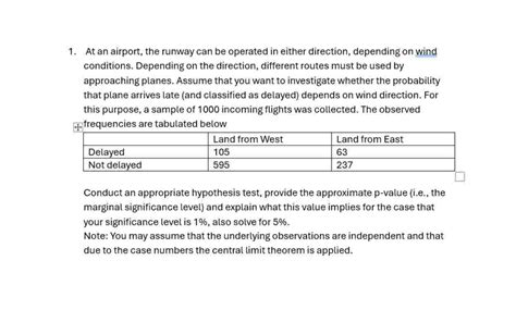 Solved 1. ﻿At an airport, the runway can be operated in | Chegg.com