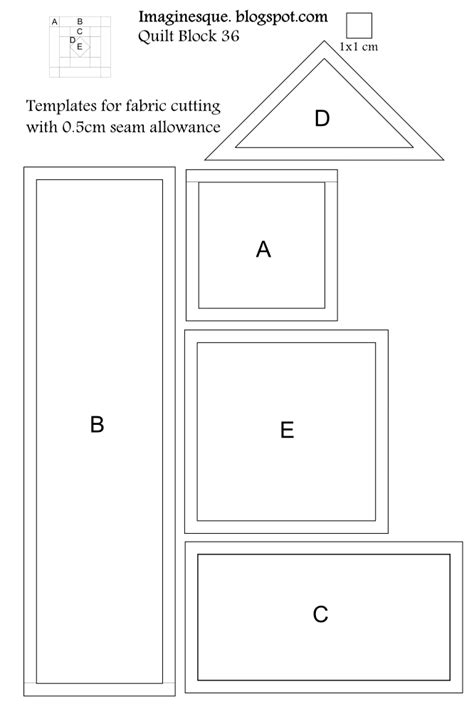 Imaginesque Quilt Block Pattern Templates