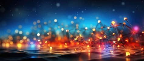 Premium Ai Image Abstract Geometric With Connected Lines And Dots Big Data Visualization