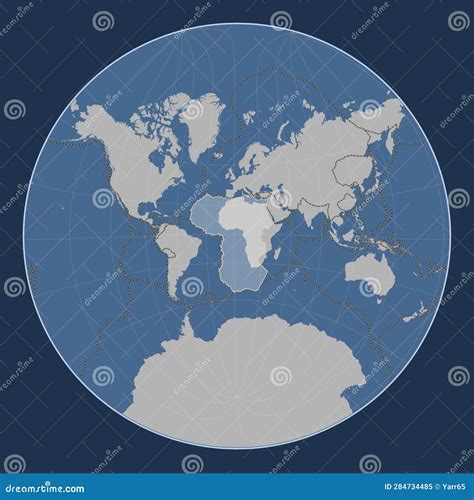 African Tectonic Plate Contour Lagrange Oblique Boundaries Stock Illustration Illustration
