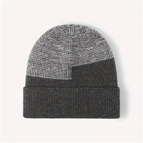 유니섹스 컬러 블록 기본 비니 단순 캐주얼 니트 모자 Coldproof Skull Cap 여성 Temu Korea