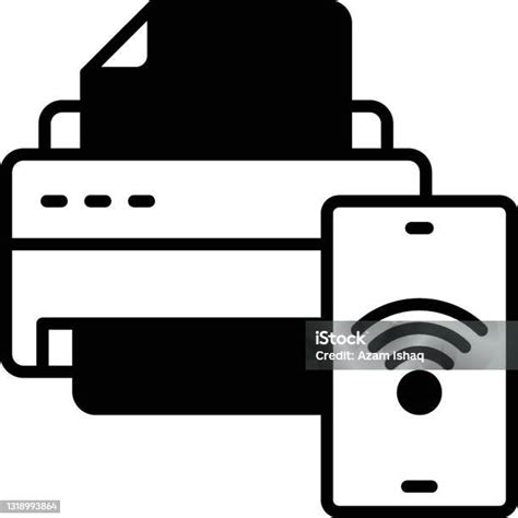 M2m 장치 상호 작용 벡터 아이콘 디자인 원격 위치 프린터 디자인과 연결된 스마트 폰 흰색 배경에 사물 인터넷 기호 기계 통신 개념 0명에 대한 스톡 벡터 아트 및 기타