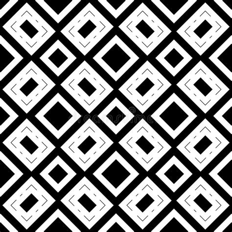 Black Geometric Seamless Pattern In White Background Stock Vector