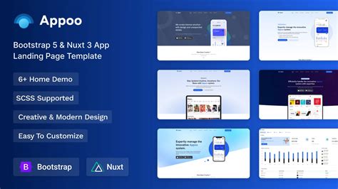 appoo nuxt 3 landing page template by coderthemes