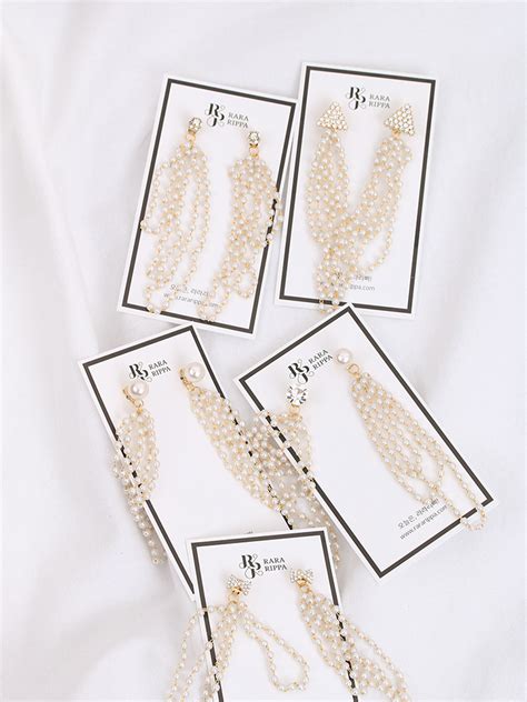 작은 진주 드롭 티타늄 귀걸이 5type