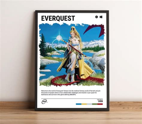 Everquest 1999 Pc Game Print Wall Art Retro Poster Gaming T