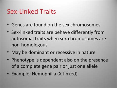 Sex Determination Linkage PPT