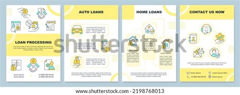 Loans Yellow Brochure Template Banking Service Stock Vector Royalty