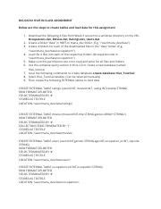 Hive In Class Assignment Docx BIG DATA HIVE IN CLASS ASSIGNMENT Below Are The Steps To Create