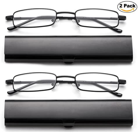 Newbee Fashion Portable Compact Reading Glasses In Aluminum Case Metal