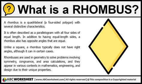 What Is A Rhombus Definition Of Rhombus