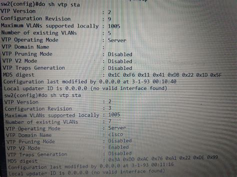 Vtp Configuration Revision No Cisco Community