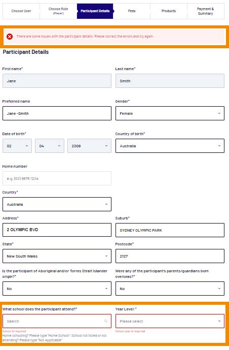 Common Error Messages Netball Australia Support