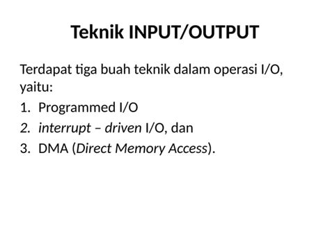 Bagaimana Cara Kerja Input Output Di Komputer Ppt
