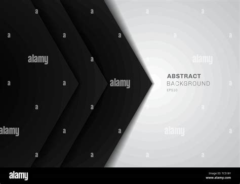 abstract template 3d black triangle with overlap paper layer gradient